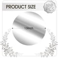 100PCS Round Silver Disposable Paper Placemats, 13" Mirrored Charger ...