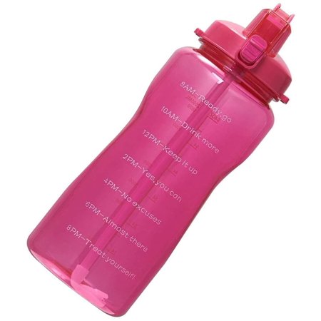 Flip top Opening Sports Bottle 2L Large Capacity Portable with Time ...