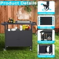 G TALECO GEAR Portable Outdoor BBQ Grill Cart with Storage Cabinet ...