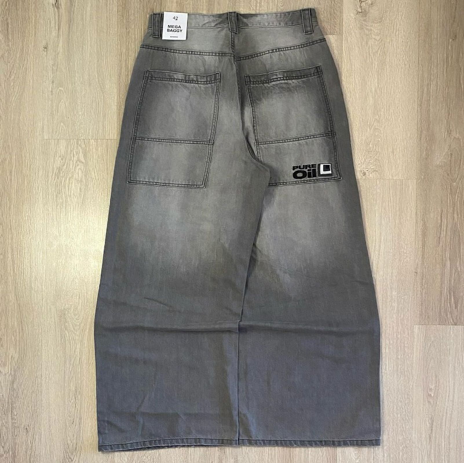 Streetwear New Harajuku Solid Color Washed Baggy Jeans Men Streetwear New Harajuku Solid Color Washed Baggy Jeans Men