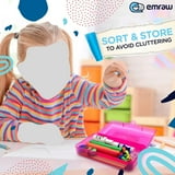 Emraw Bright Multi Purpose Pencil Storage Box, 4-Pack, Durable Plastic ...