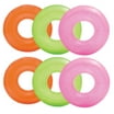 Intex Colorful Transparent Inflatable Swimming Pool Tube Raft (6-Pack ...