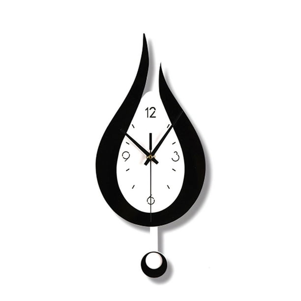 Modern Water Dropping Design Wall Clock Creative Acyrlic Pendulum Clock ...