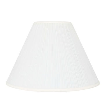 Better Homes & Gardens Knife Pleat Accent White Fabric Lamp Shade, 10"L ...