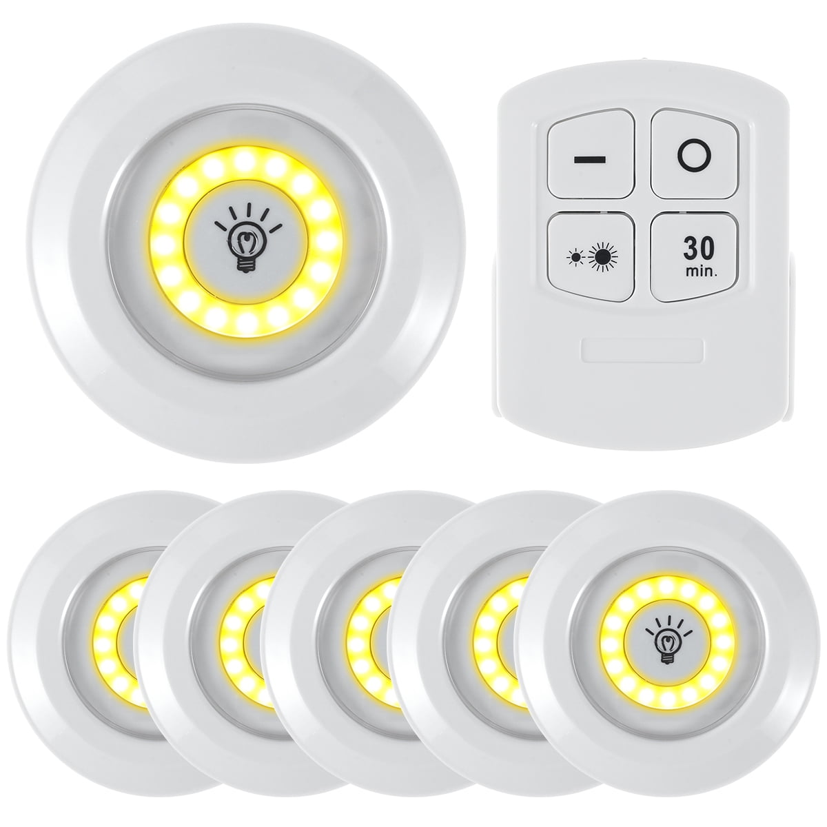 Wireless LED Puck Light 6 Pack with Remote Control - Nepal | Ubuy