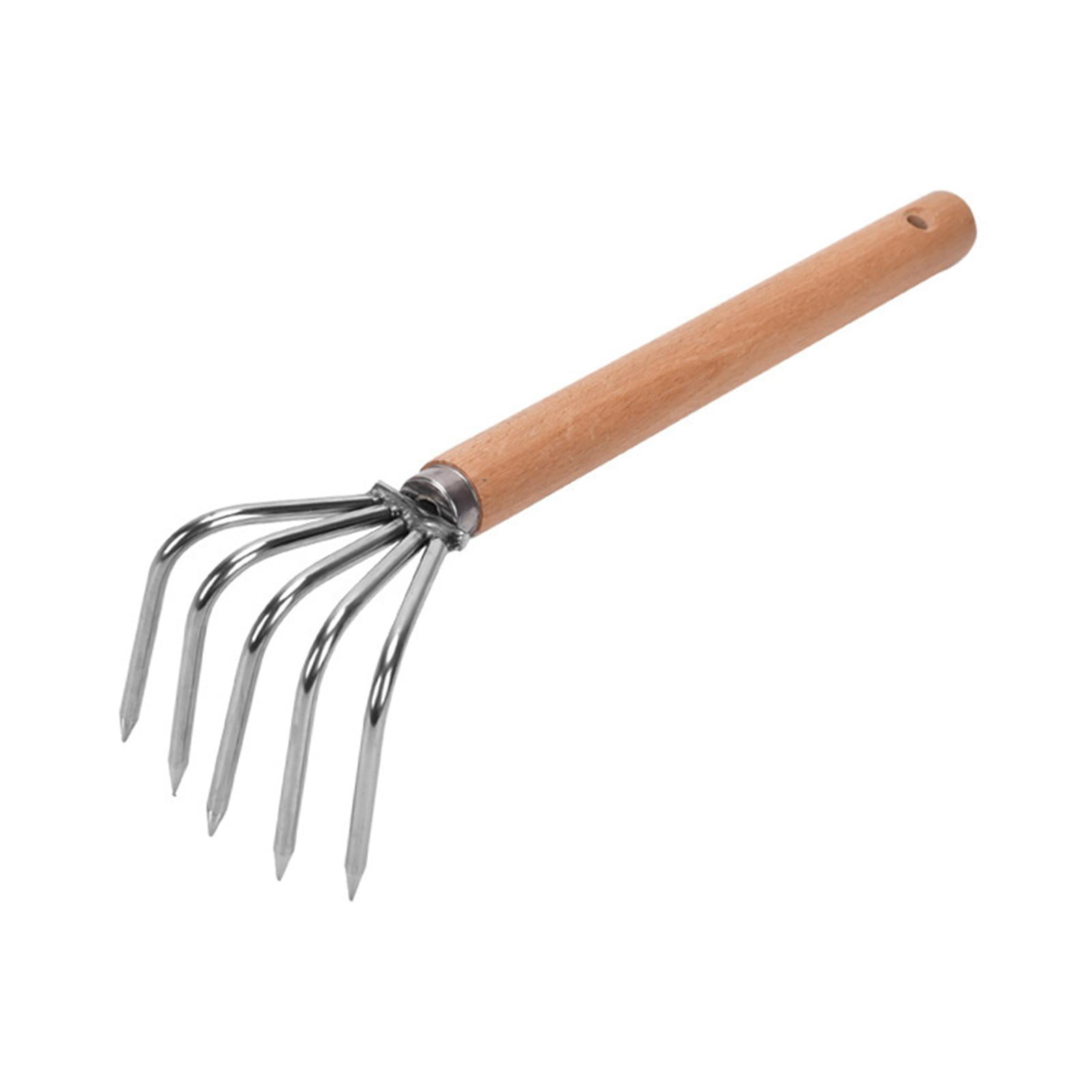 Garden Hand Rake Gardening Tools Small Leaf Rake Soil Tiller for ...