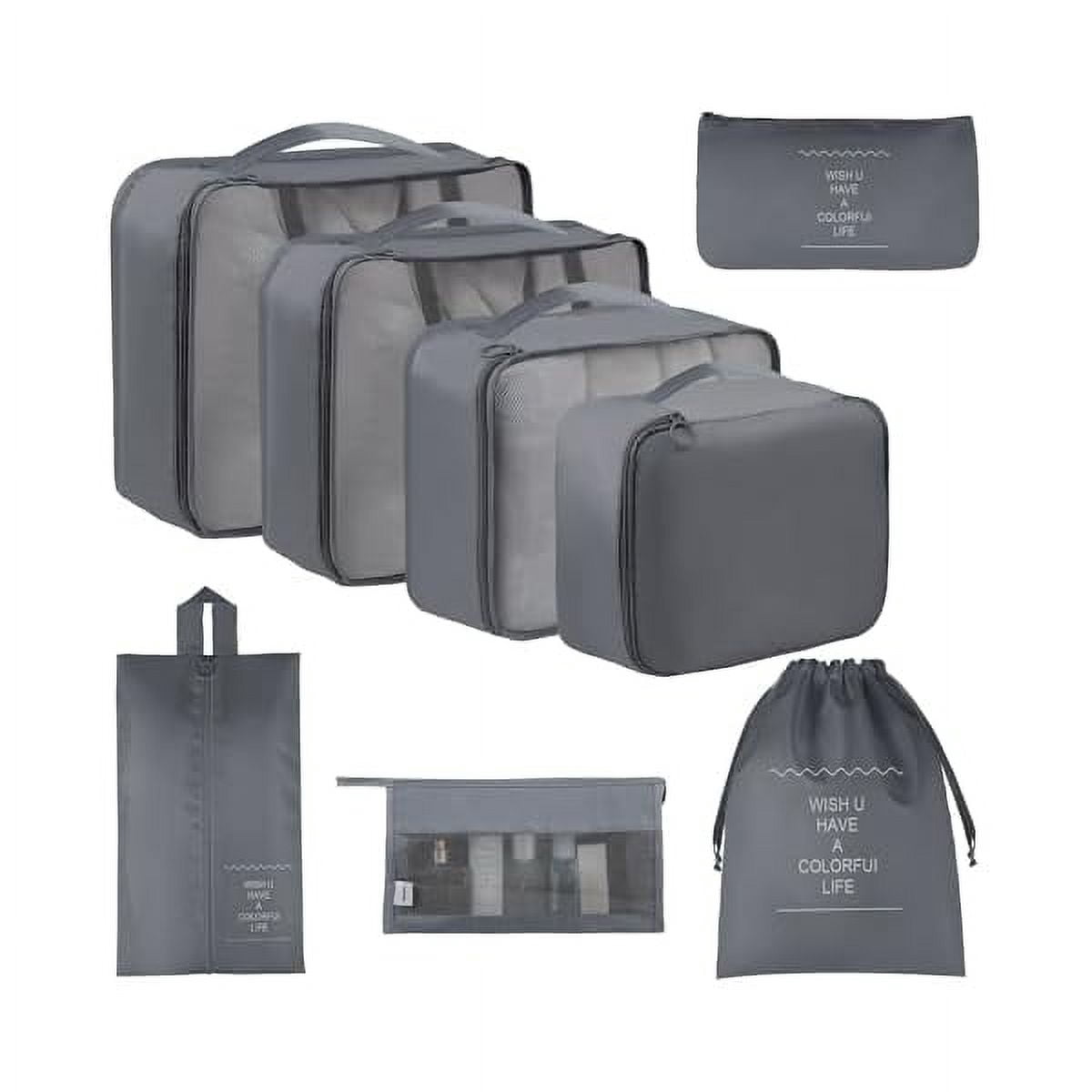 HAYAN8 Set Travel Packing Pods Luggage Organizers Cubes with Laundry ...