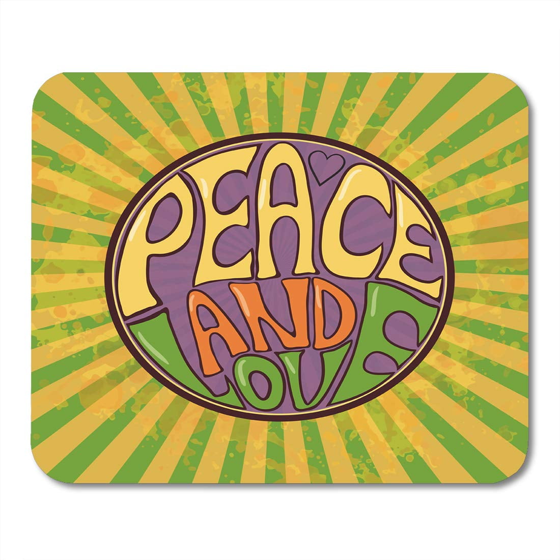 SIDONKU Hippie Ornamental Retro Love and Music Fonts Doodle Hippy Color ...