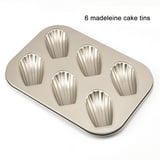 XDDST Mini Madeleine mold cake pan 6 Cup non-stick oval Spherical ...