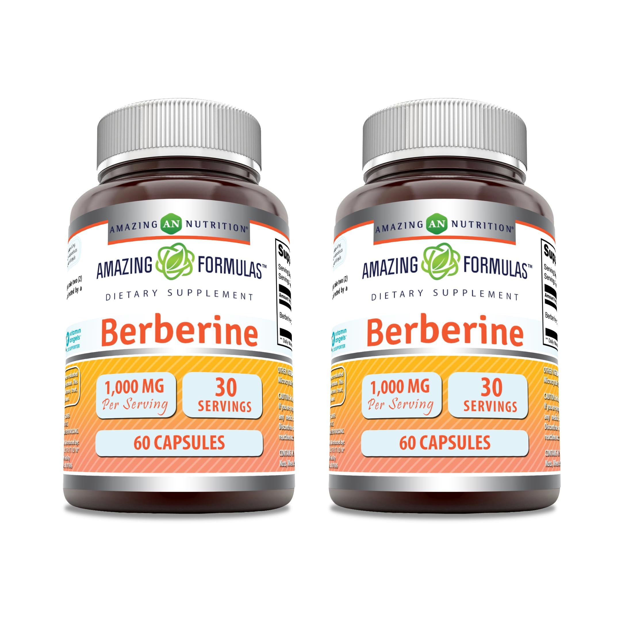 Suplemento Amazing Formulas Berberine 1000 mg 60 cápsulas x 2 | Bodega ...