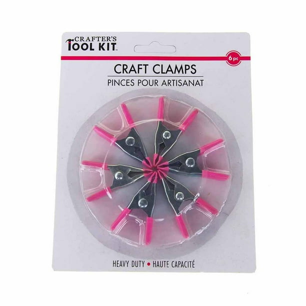 Metal Craft Clamps Clip, Pink/Silver, 2-Inch, 6-Count - Walmart.com ...