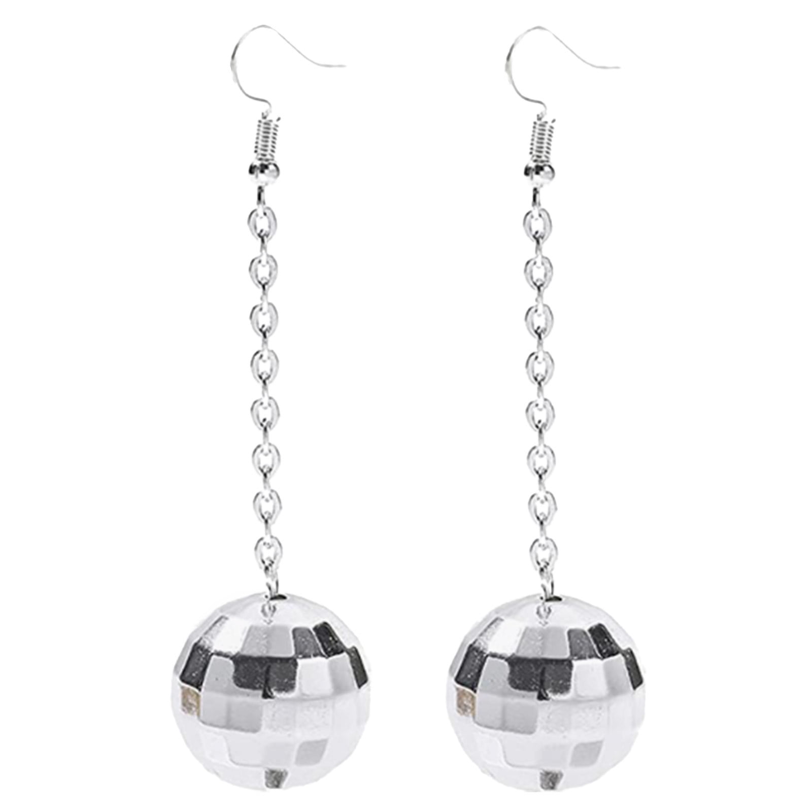 Click here for Riforla Sliver Gold Disco Ball Earrings For Women... prices