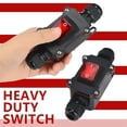 2 Pcs 12V Inline Switch Waterproof Cord Toggle with Red Light Rocker ...