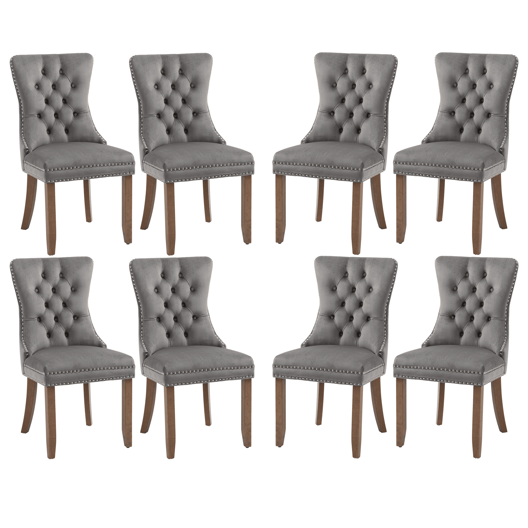 Tufted Dining Chair, Contemporary Velvet Chairs for Dining Room ...