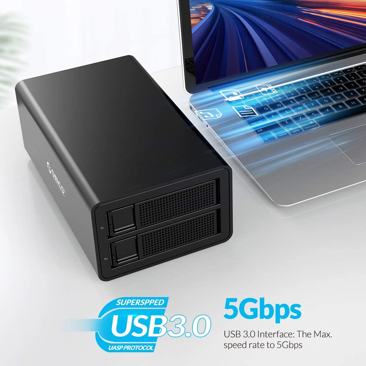 ORICO Industrial 2 Bay USB 3 to SATA External Hard Drive Enclosure for ...