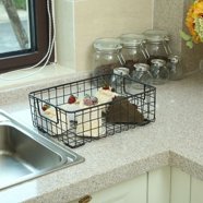 Hollow Iron Wired Basket, Storage Baskets Metal Basket Without ...