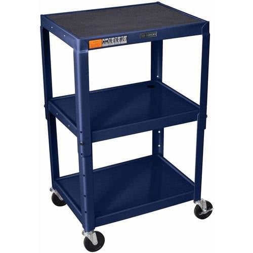 Luxor Adjustable Height Metal A/V Cart - Walmart.com