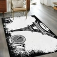Area Rug for Living Room, Vintage Paris Non-Slip Indoor Large Carpet ...
