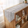 Countryside Grey Striped Table Runner Linen Burlap Table Runner 108 ...