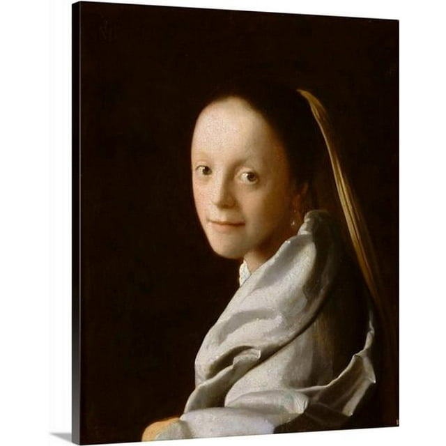 Portrait of a Young Woman (1665) by Johannes Vermeer, Portrait of a ...