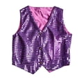 Boys Vest Jacket Kids Tops Boys Jazz Dance Sequin Vest Performance Top ...