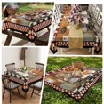 Kitchen Baking Team Table Cloth 54x54in, Waterproof Square Tablecloth ...