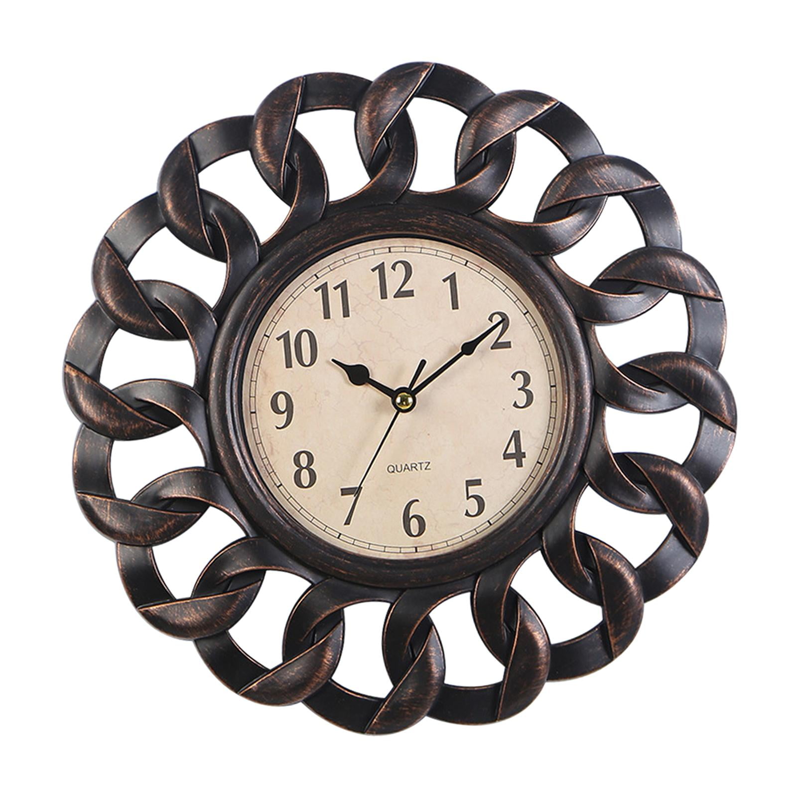 Retro Wall Clock, Stylish Vintage Battery Operated for Kitchen ...