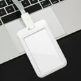 Selrti Sliding Badge Holder Vertical Hard Plastic Case Clear Card ...