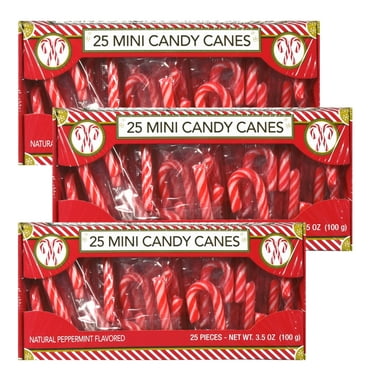 Mini Peppermint Candy Canes, 100 Pieces, Individually Wrapped - Walmart.com