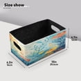 2 Pcs Foldable Felt Storage Bins Decorative Fabric Organizer Baskets ...