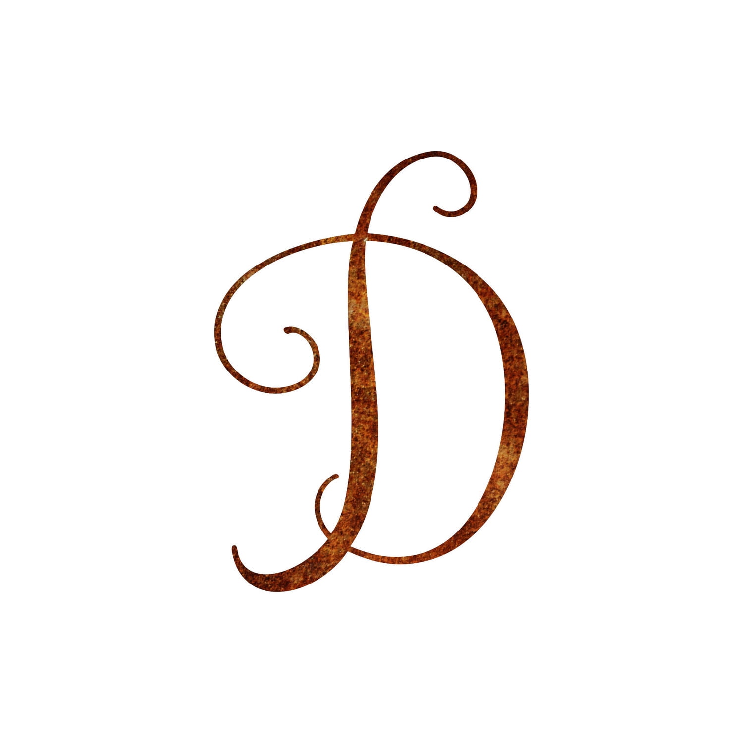 The Letter D In Fancy Writing