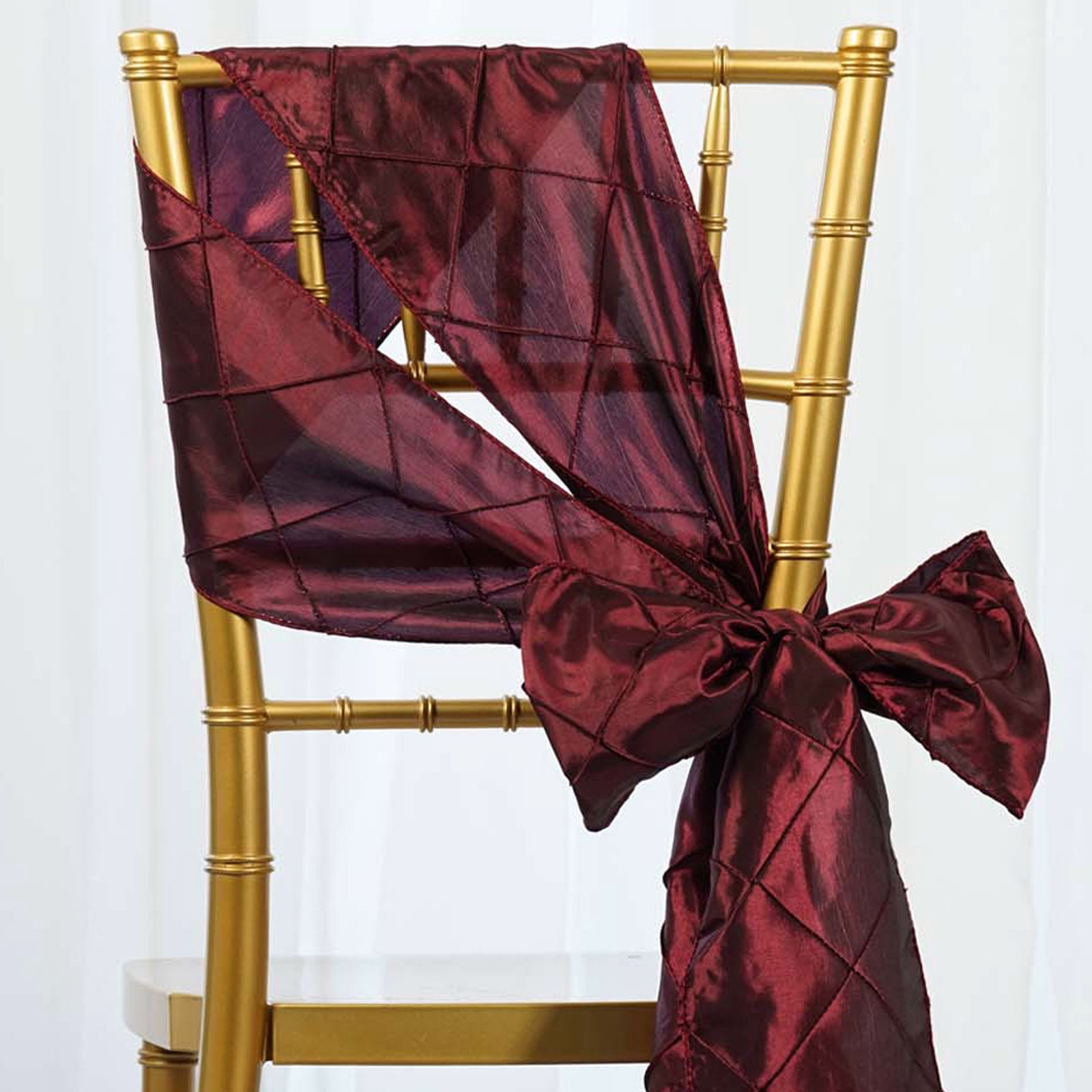BalsaCircle 5 Pintuck Chair Sash Burgundy - Walmart.com
