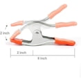 6-inch Heavy Duty Spring Clamps Set, 2-inch Jaw Opening, Nickel-plated ...