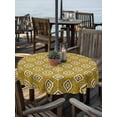 Brown Slate Diamonds Round Outdoor Tablecloth with Umbrella Hole ...