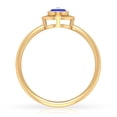 Black, White and Blue Enameled Evil Eye Ring for Women, 14K Yellow Gold ...