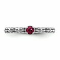 Created Ruby Sterling Silver Single-Stone Ring - Walmart.com