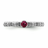 Created Ruby Sterling Silver Single-Stone Ring - Walmart.com