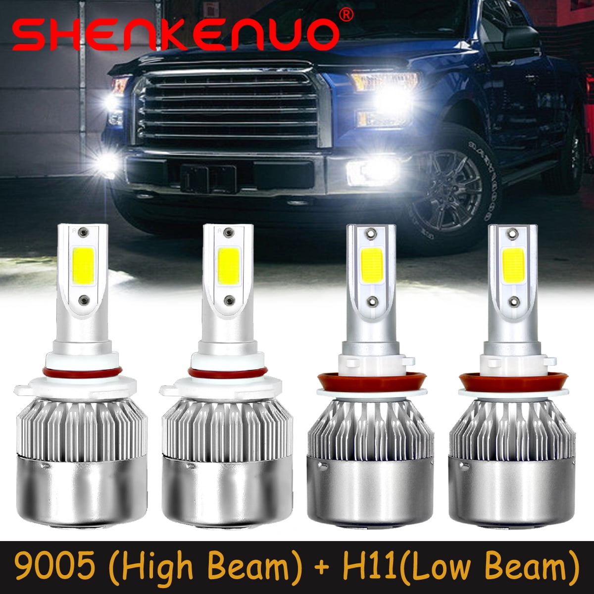 SHENKENUO For MAZDA 3 2010 2011 2012 2013 - Combo LED Headlights Bulbs ...