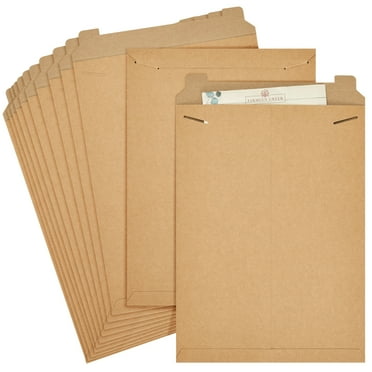 QIDITONG 25pcs Photo Document Mailers Cardboard Envelopes Rigid Self ...