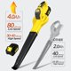 Walensee Cordless Leaf Blower, 4.0Ah Lithium Battery & Fast Charger ...