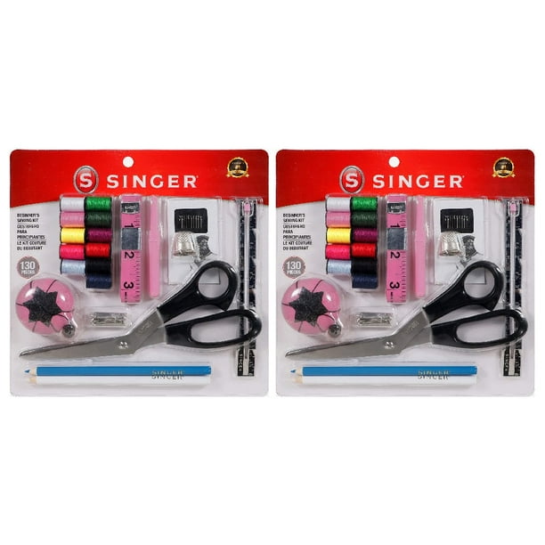 Singer Sewing Kit Beginner 130 Piece, 2 Pack - Walmart.com