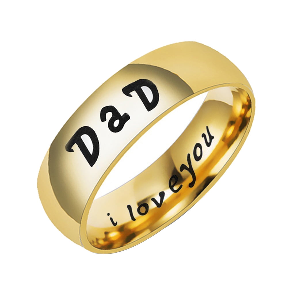 HEVIRGO Mom Dad Daughter Son Letters Band Stainless Steel Family Member ...