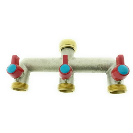 Lefu 3-way Brass Faucet Distributor 3/4\" Water Distributor Garden Hose ...