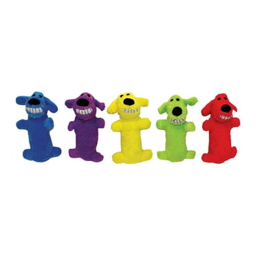 Multipet Smiling Dog Loofa Pals Latex Plush Dog Toy, Banana Shaped ...