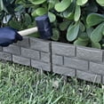 Plastic Garden Edging Border, Interlocking Picket Fence for Flower Beds ...