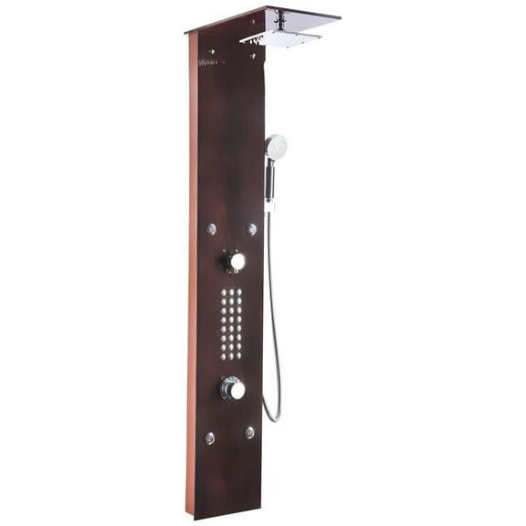 60.75 in. Rite 28-Jetted Full Body Shower Panel with Heavy Rain Shower ...