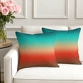 Bohemian Gradient Red Pillow Covers Set of 4, Modern Minimalist Green ...