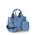 Madden NYC Women's Double Handle Tote with Crossbody Strap, Dusty Blue ...
