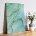 Green Marble Canvas Wall Art for Living Room, Teal Aqua Marble Abstract ...