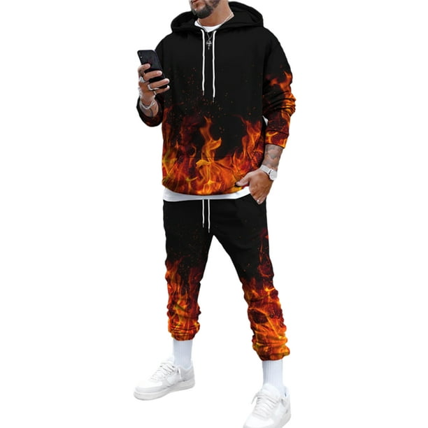 Frontwalk Mens Sweat Suit Set Tracksuit Jogging 2 Piece Athletic Outfit